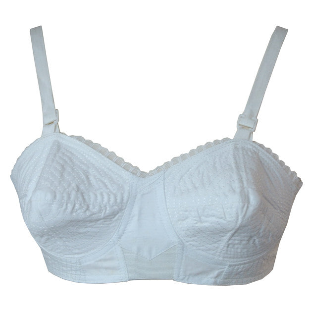 White cotton circular stitched 1950s bullet bra – Candy Says Vintage ...